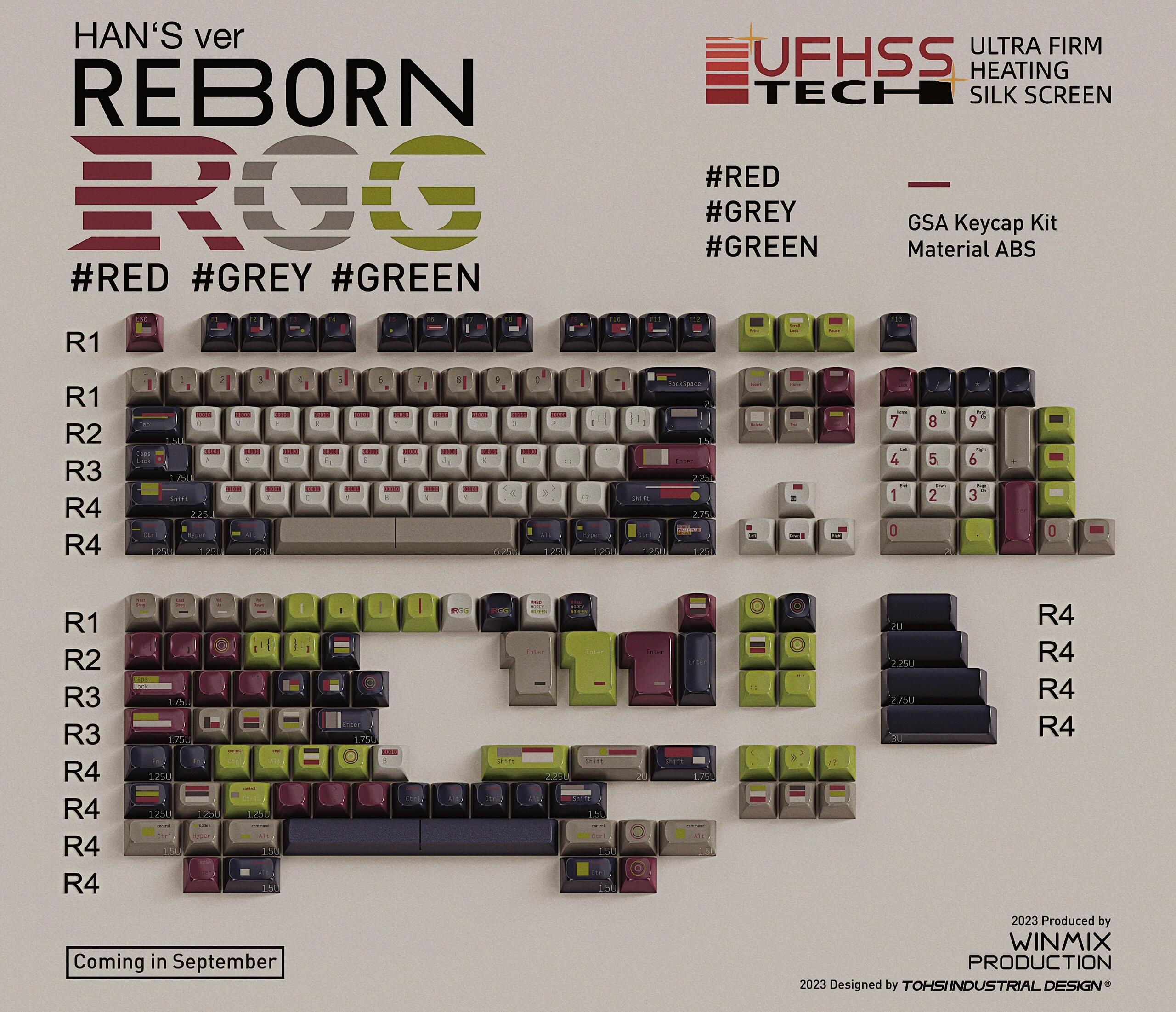 GSA RGG Keycaps Set - UFHSS Edition – WINMIX Production