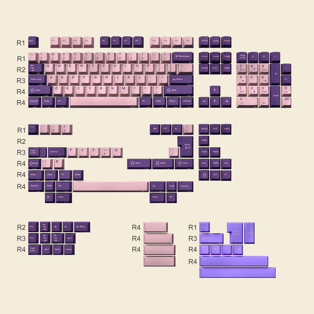 Distant Mountain Cherry Profile Doubleshot Keycap Set – WINMIX Production
